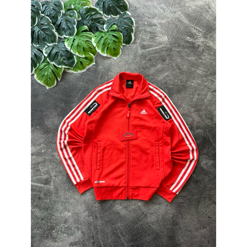 Jual TRACKTOP ADIDAS OREN GARIS PUTIH ORIGINAL | Shopee Indonesia