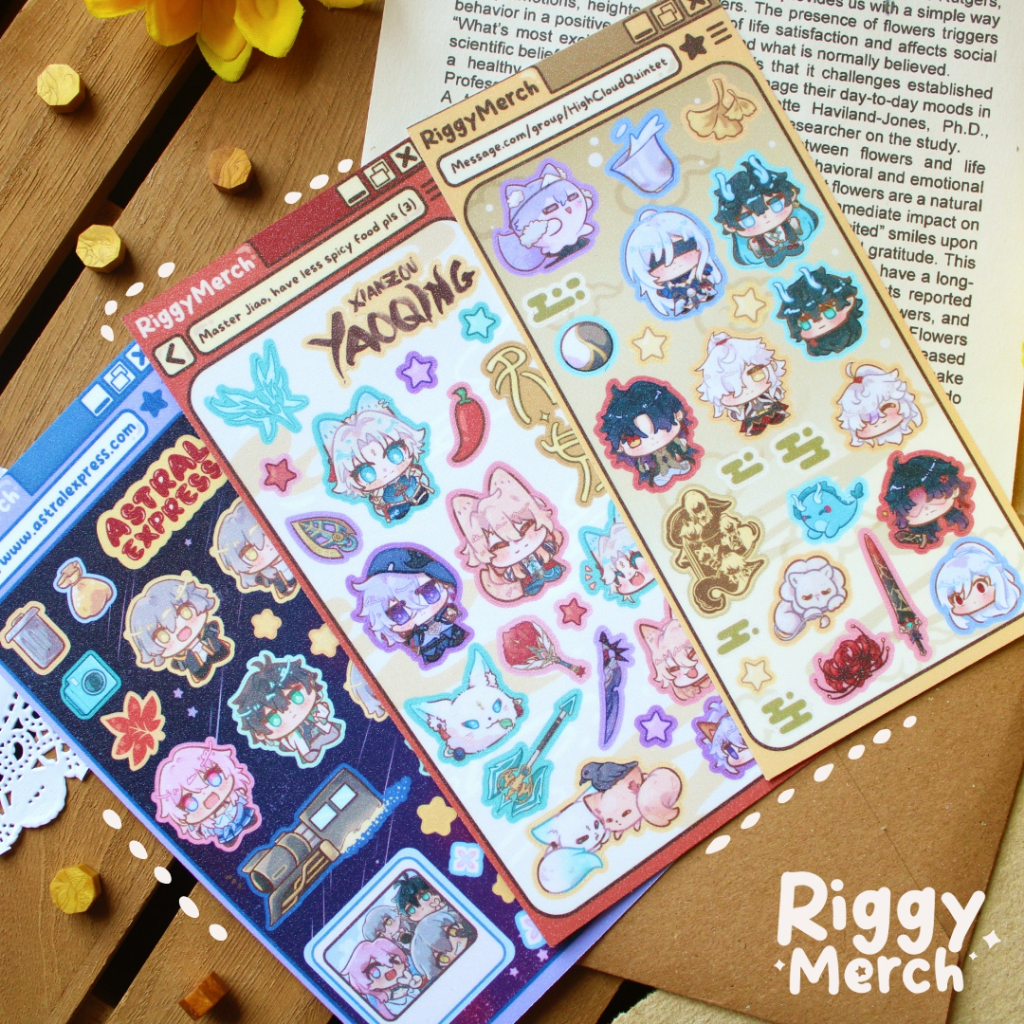 Jual (RiggyMerch) HSR Sticker Sheet | Stiker Honkai Star Rail | Caelus ...