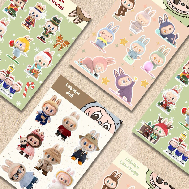 Jual [INFINITYSTUFF] Labubu Sticker stiker Kiss Cut Aesthetic Labubu ...