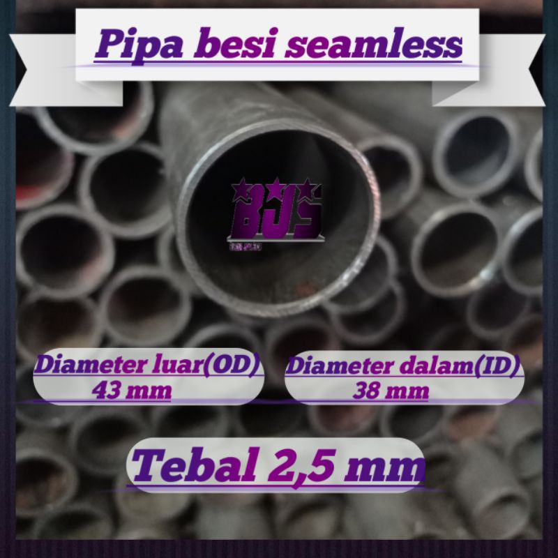 Jual Pipa besi seamless Diameter luar(OD)43 mm Diameter dalam(ID)38 mm ...
