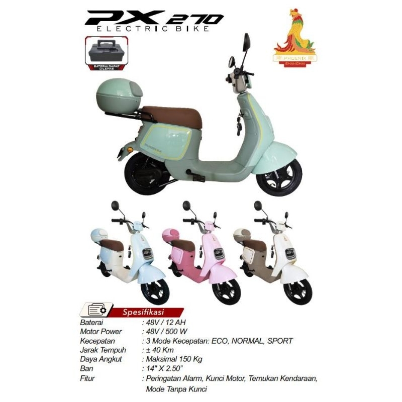 Jual Sepeda Listrik Phoenix PX 270 Box Elektrik E Bike 500Watt | Shopee ...