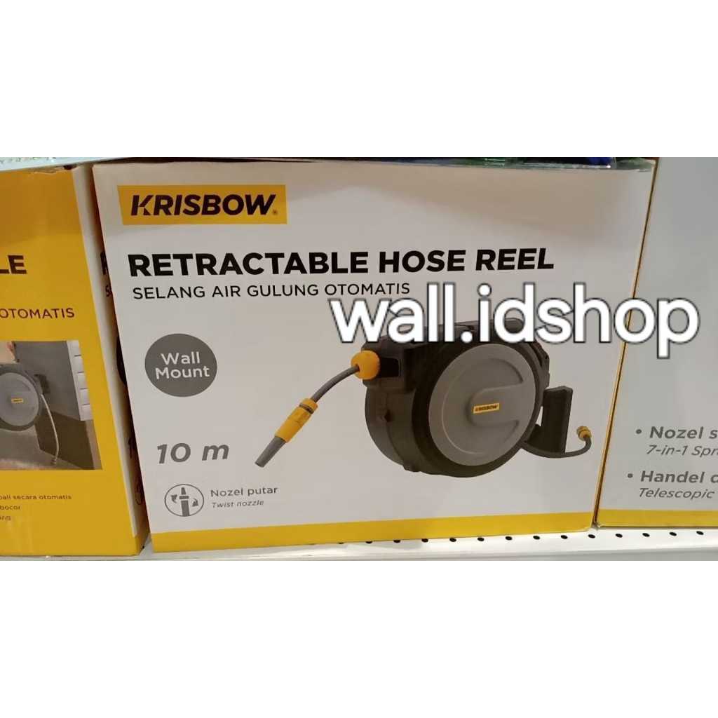 Jual Selang air gulungan 10 Mtr dan 25 Mtr Auto Rewind 1/2 Inci Krisbow | Shopee Indonesia