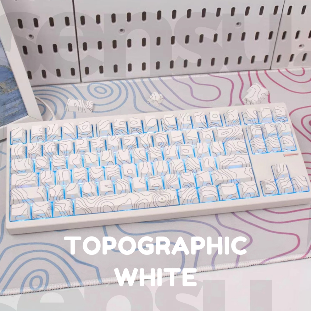 Jual Topographic White Keycaps - Cherry Profile - 130 Keys | Shopee ...