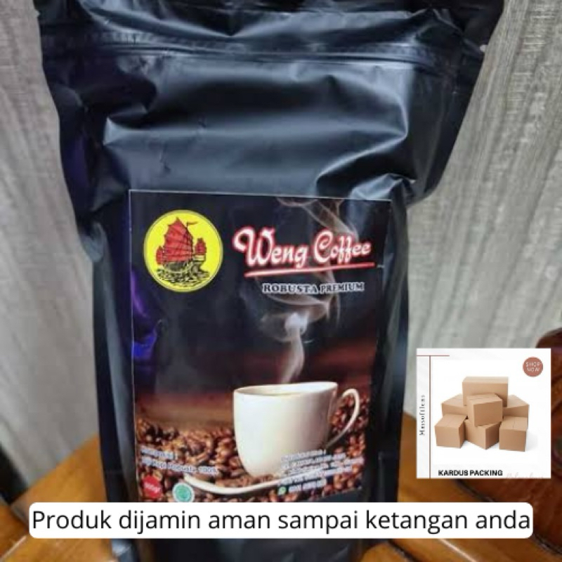Jual Kopi Bubuk Weng Coffee Robusta Premium (500 GR) Kemasan Black Original | Shopee Indonesia