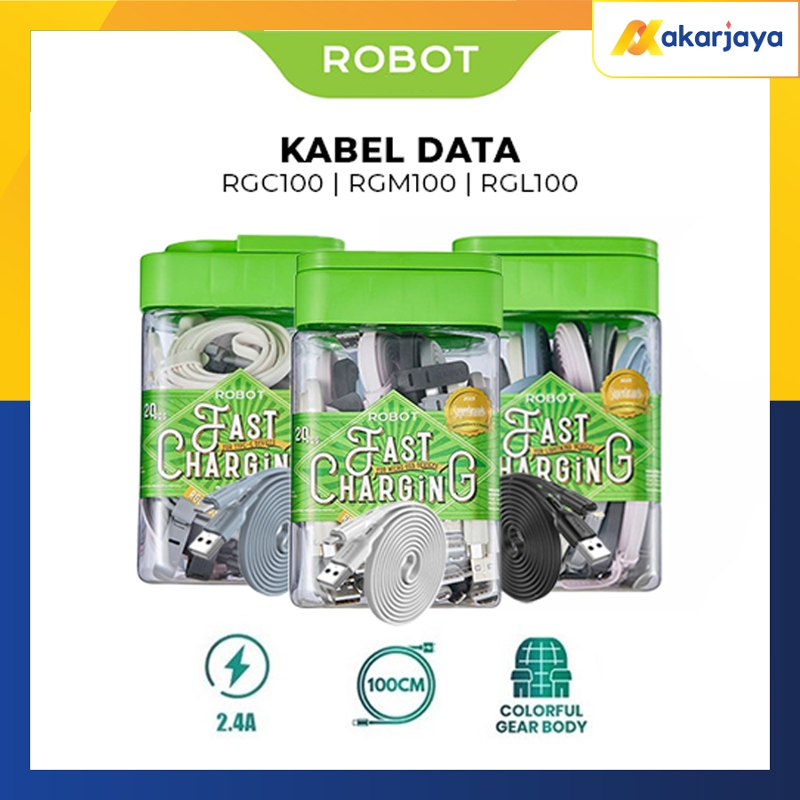 Jual ROBOT RGM100 RGC100 RGL100 Kabel Data USB Micro Type C Lightning ...
