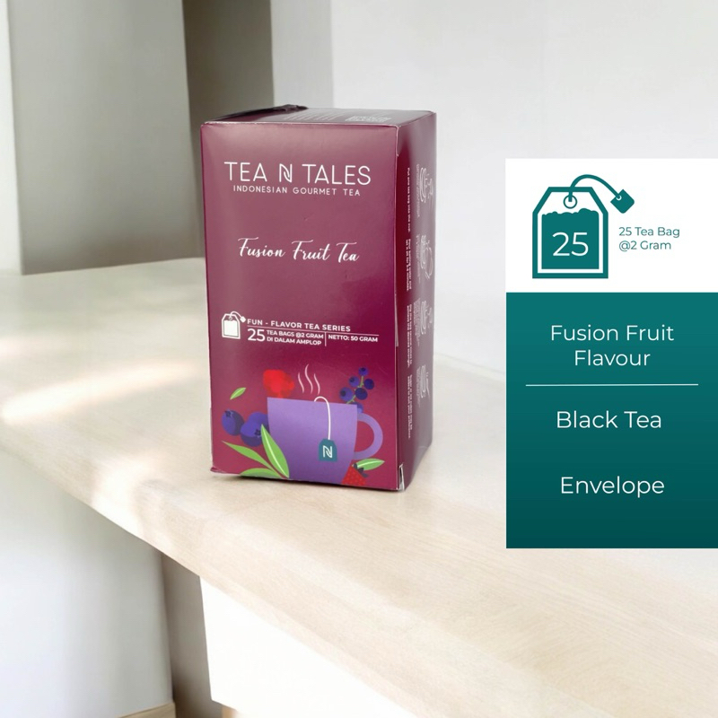 Jual TeaNTales Fusion Fruit Tea - Teh Celup Premium Rendah Kafein | 25 ...