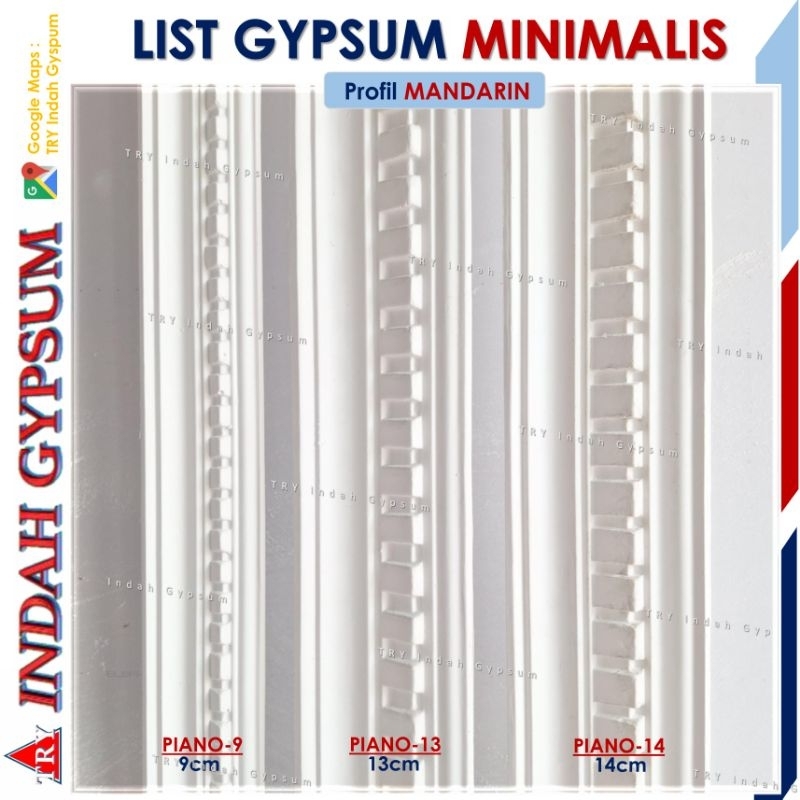Jual List Gypsum PIANO lebar 9cm 13cm 14cm MINIMALIS - Original ...