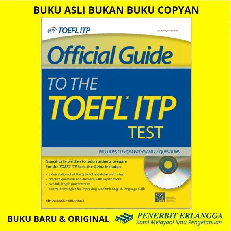 Jual OFFICIAL GUIDE TO THE TOEFL ITP TEST PENERBIT ERLANGGA - BUKU ...