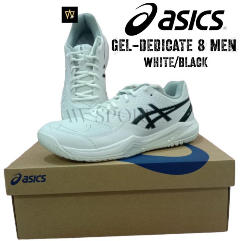 Jual Sepatu Tenis ASICS GEL DEDICATE 8 MEN White/Black Original / Tennis Shoes | Shopee Indonesia