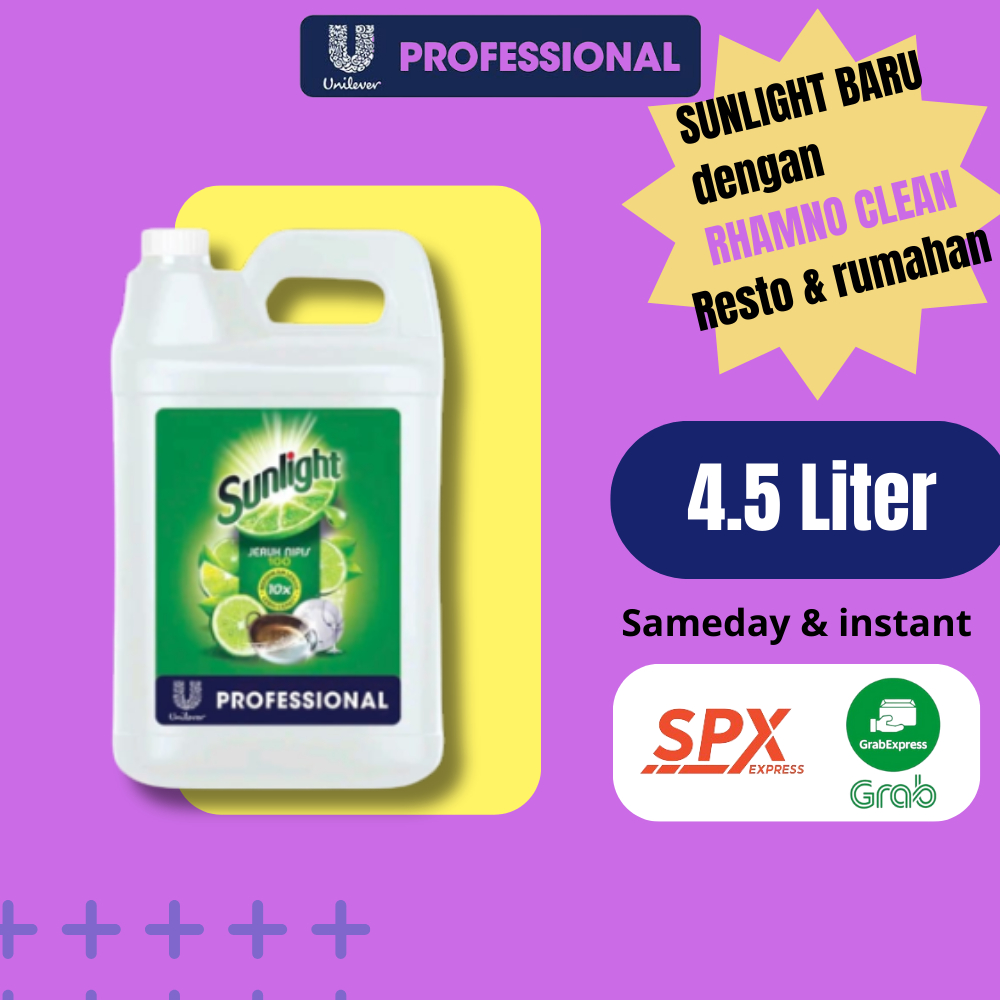 Jual SUNLIGHT Sabun Cuci Piring Cair Jeruk Nipis 4.5 L Jerigen kemasan hemat | Shopee Indonesia