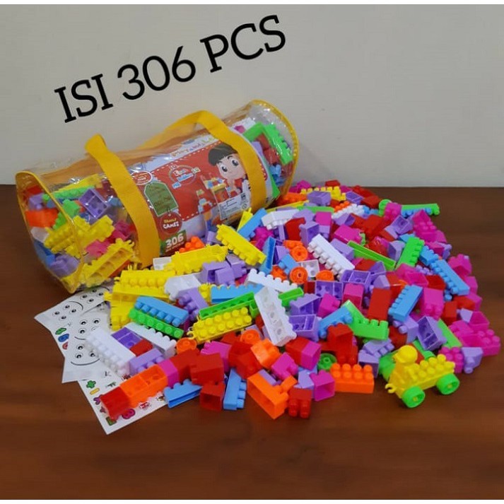 Jual Mainan Edukasi Block Block Isi 306 Pcs Building Brick Balok Susun ...