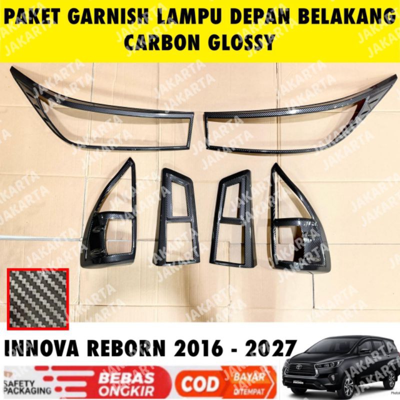 Jual Paket Garnish Depan Belakang All New Innova Reborn 2016 2023 2024 2025 2026 2027 Carbon ...