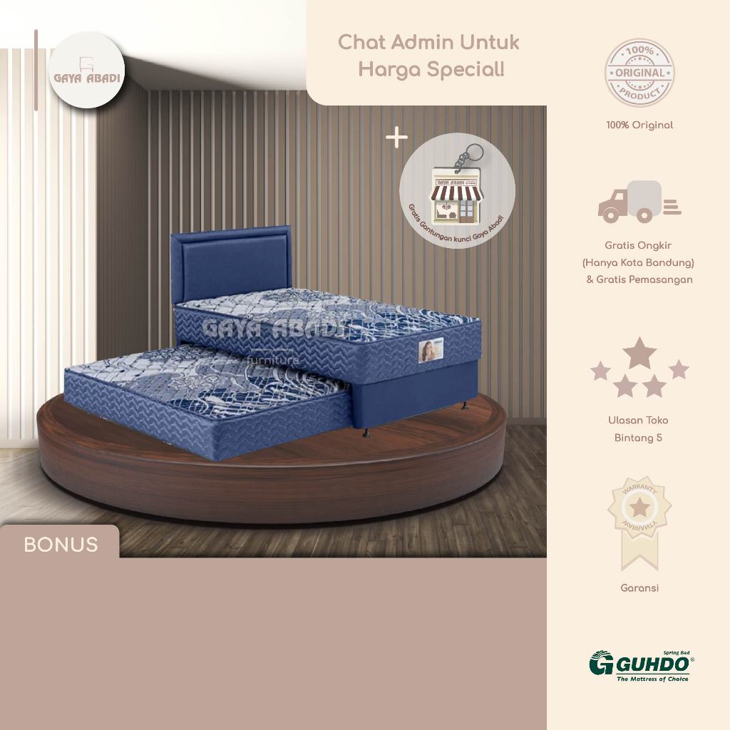 Jual Springbed Guhdo 2 in 1 Standard / Kasur sorong 2 in 1 Guhdo - Guhdo Springbed | Shopee ...