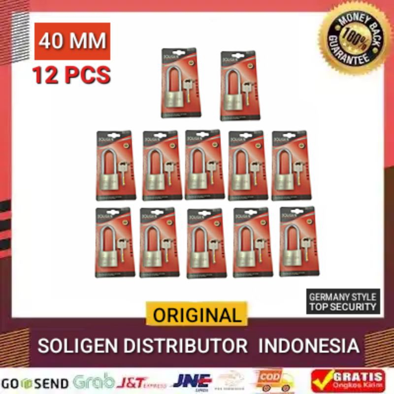 Jual GEMBOK SOLIGEN FULL KUNINGAN BRASS LEHER PANJANG 100% ORIGINAL (1 ...