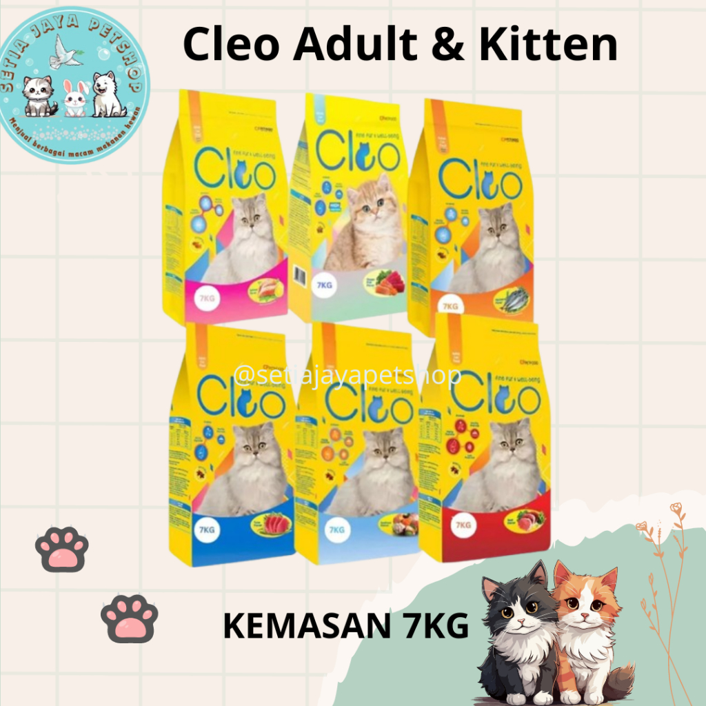 Jual Makanan Kucing - CLEO Adult 7kg / Cleo Kitten /Cleo Persian All ...