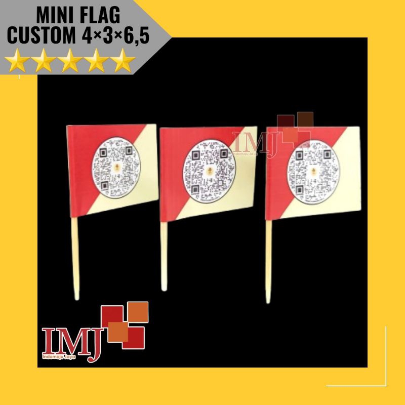 Jual MINI FLAG CUSTOM DESAIN 4x3x6,5 BENDERA MINI FLAG CUSTOM 4×3×6,5 ...
