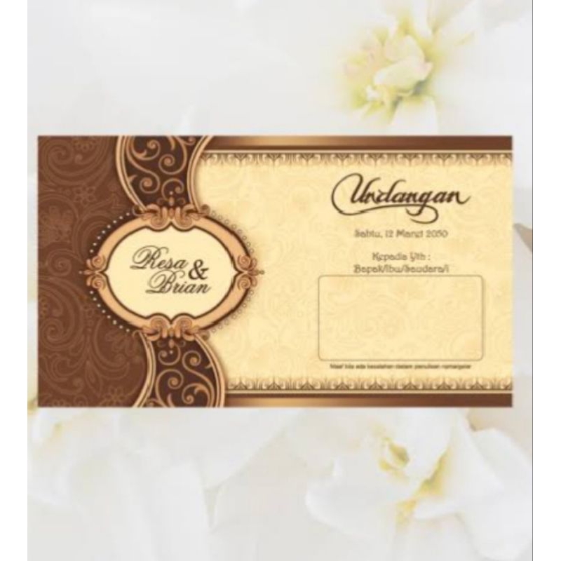 Jual Kartu undangan Pernikahan Erba 88201+Cetak isi FREE PLASTIK OPP ...