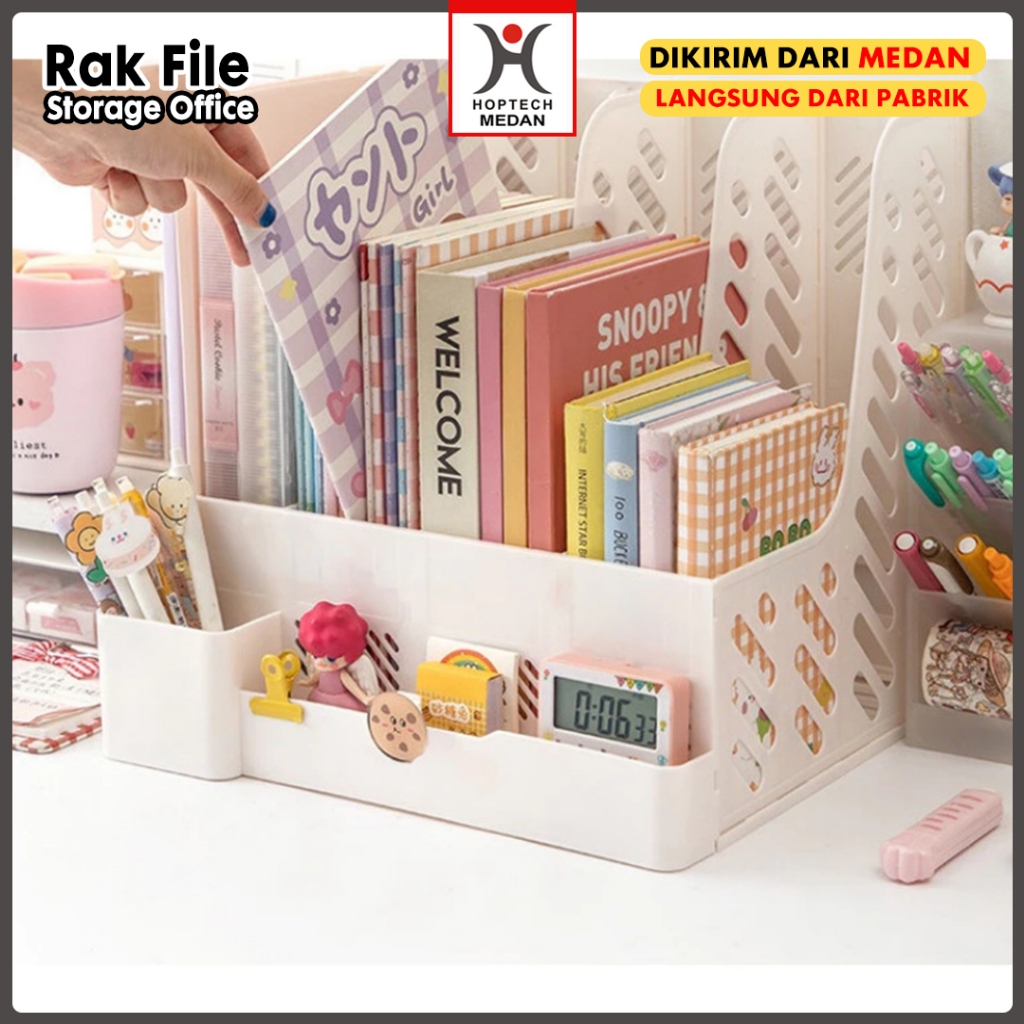 Jual Hoptech - Desktop Organizer File Organizer Rak Buku Sekat Ins ...