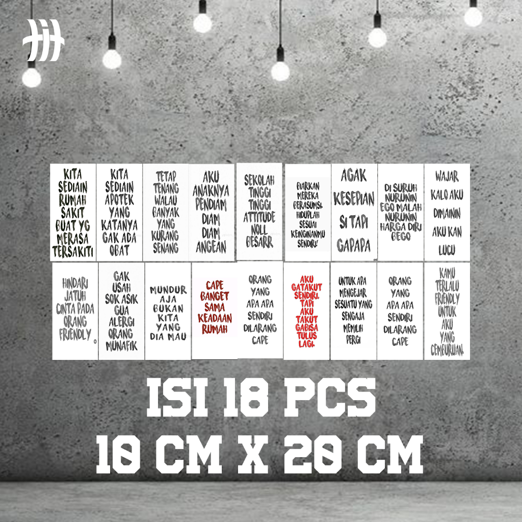 Jual Poster kamar/ Kantor/ Ruangan/ Dinding Kata kata Galau/ Keren Dan ...