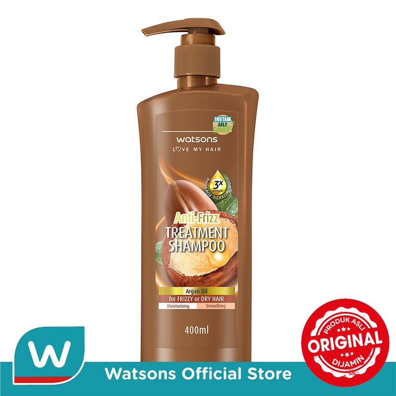 Jual Watsons Argan Oil Anti-Frizz Treatment Shampoo 400ml | Shopee ...