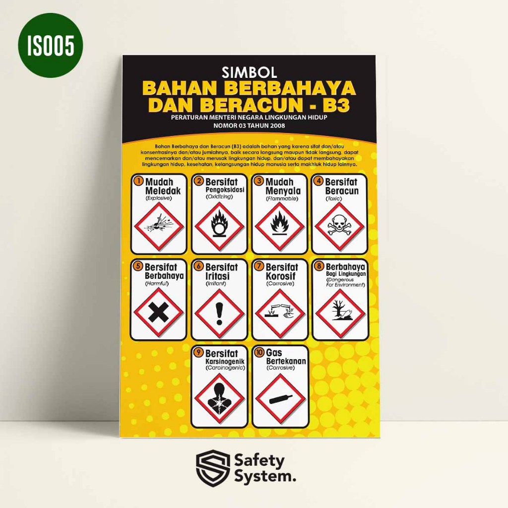 Jual Poster K3 Keselamatan Kerja Safety Simbol Bahan Berbahaya Dan ...