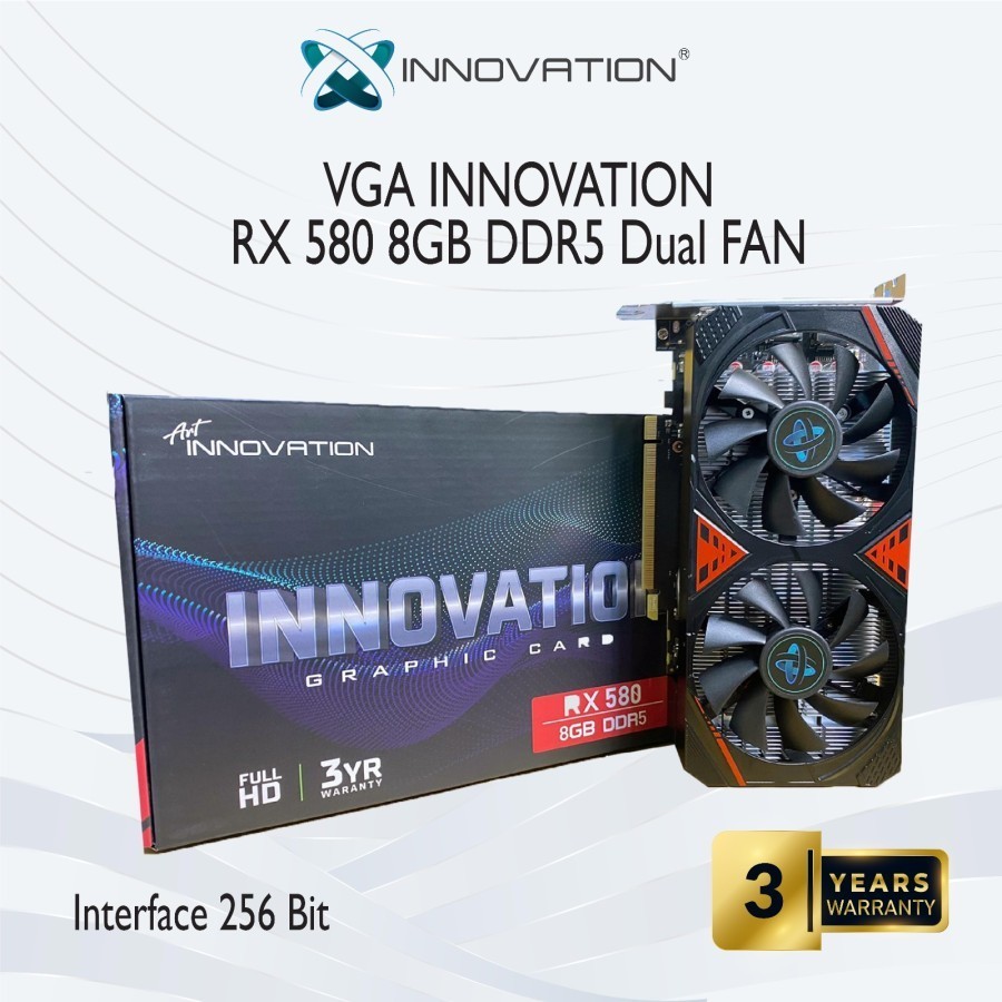Jual VGA INNOVATION RX 580 RX580 8GB DDR5 DUAL FAN | Shopee Indonesia