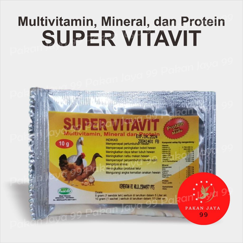 Jual READY SUPER VITAVIT 1 SACHET SERBUK 10 GRAM RAID-ALL MULTIVITAMIN ...