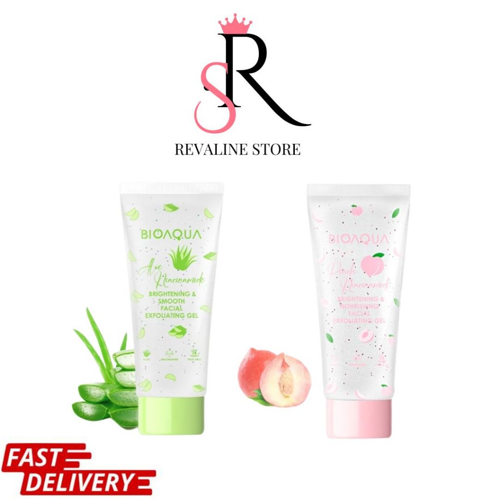 Jual BIOAQUA Scrub Wajah Peeling Gel Niacinamide Brightening & Smooth ...