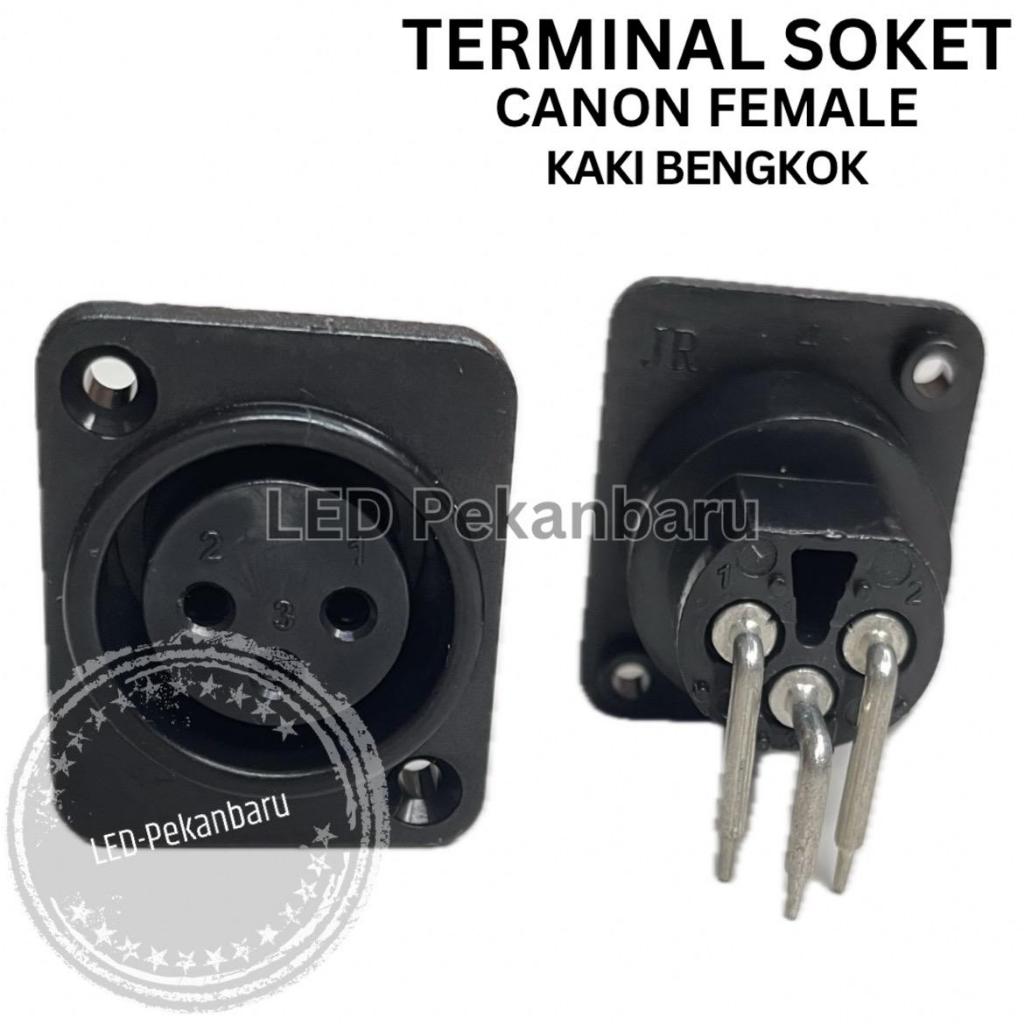 Jual TERMINAL JACK CANON XLR SOKET TEMPEL BODY FEMALE KAKI BENGKOK ...