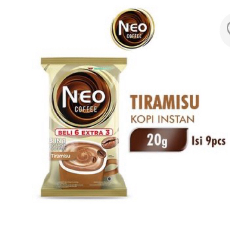 Jual Neo Coffe Kopi Instant (6+3) Tiramisu 180g | Shopee Indonesia