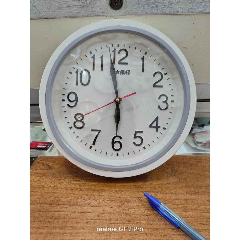 Jual jam dinding star / jam dinding abu / jam dinding plat / jam ...