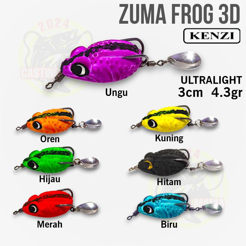 Jual SOFT FROG 3D ZUMA FROG UL 3cm 4.5gr - Umpan Casting Gabus / Haruan ...