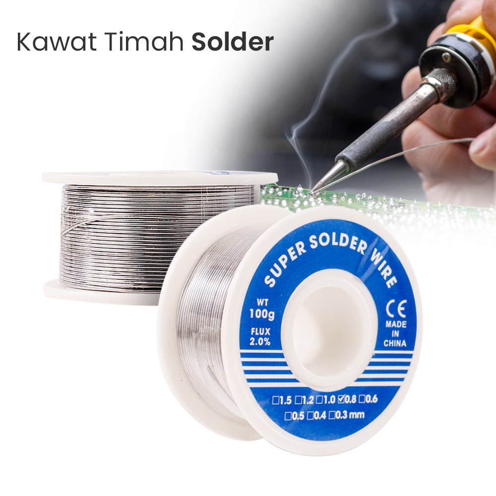 Jual Kawat Timah Tenol Solder High Quality Super Solder Wide 0.8mm ...