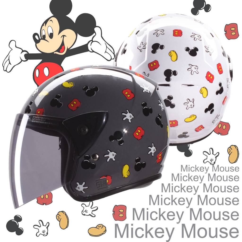 Jual Helm Anak Lucu Motif Mickey Mouse untuk Usia 2 hingga 7 Tahun SNI ...