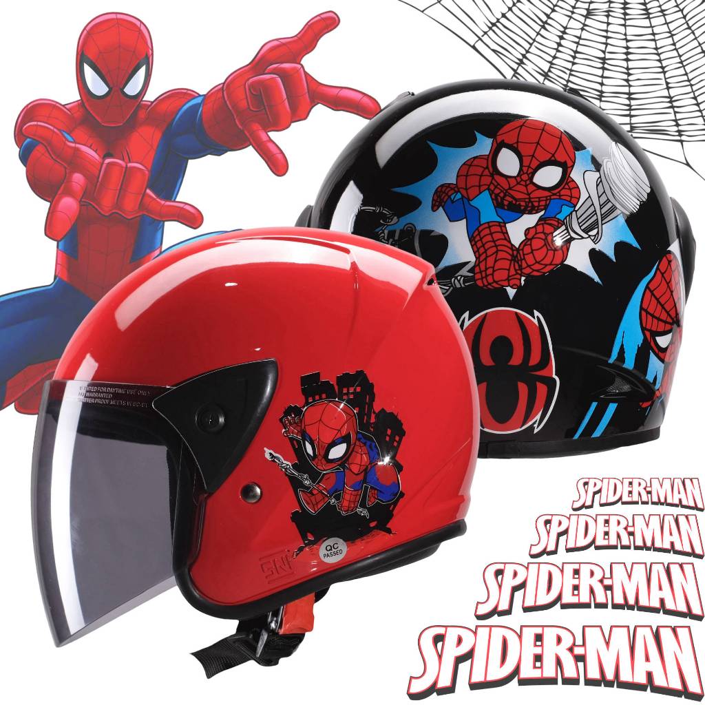 Jual Helm Anak Lucu Motif Spiderman untuk Usia 2 hingga 7 Tahun SNI ...