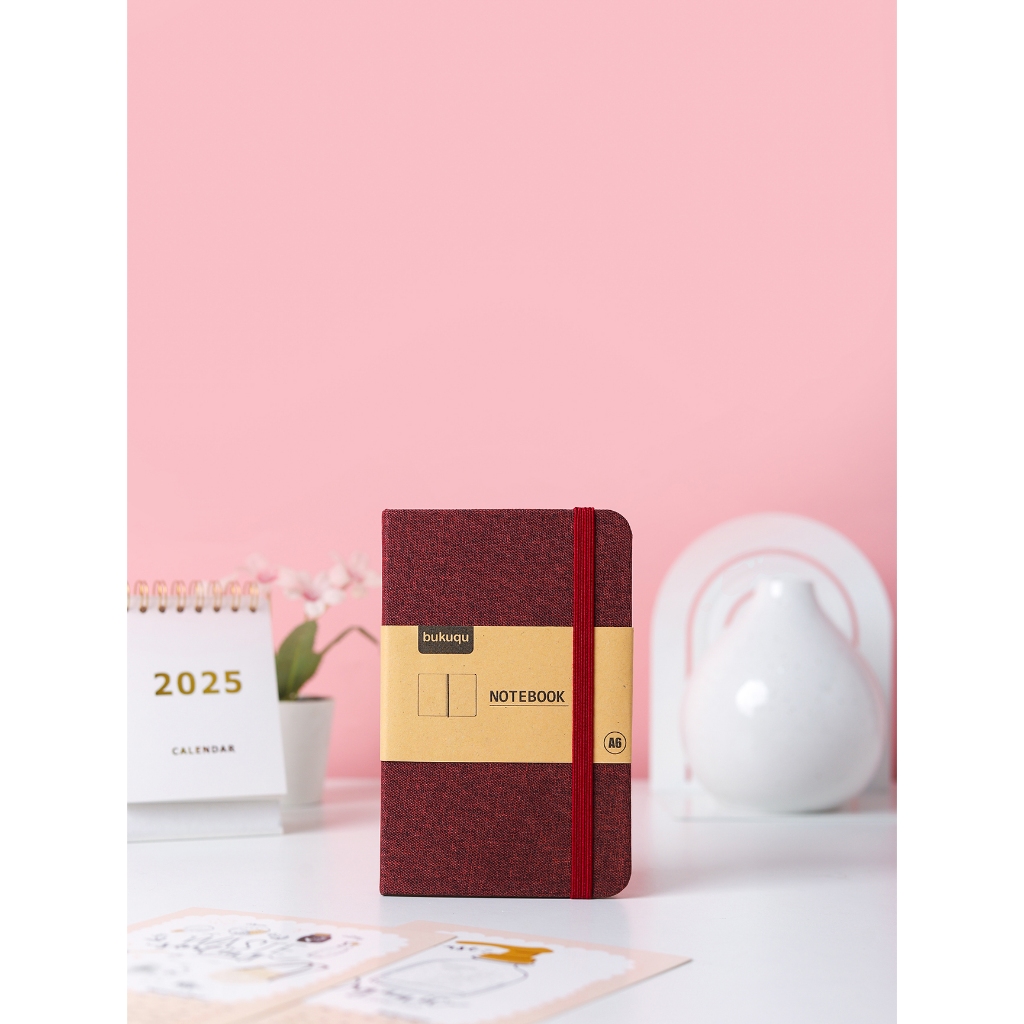 Jual bukuqu Denim Notebook Uk A6 Merah, Dotted | Shopee Indonesia