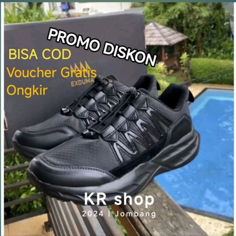 Jual EXDUMA SEPATU SUPER BLACK SOL BARU | Shopee Indonesia