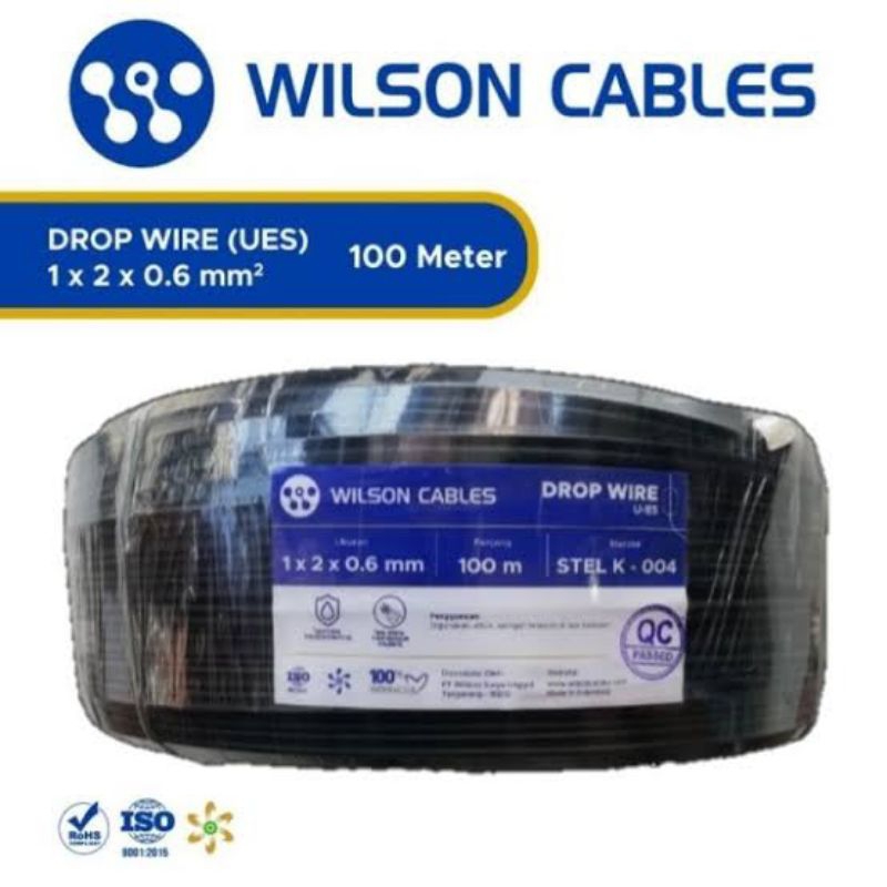 Jual Kabel Telepon Drop Wire 1x2x0,6 Wilson Cable Kabel Telpon 100 ...