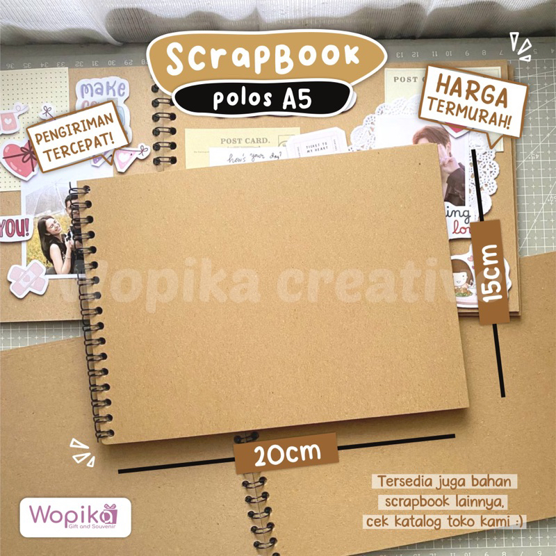 Jual SCRAPBOOK POLOS A5 TEBAL by Wopika Creative | scrapbook tebal ...