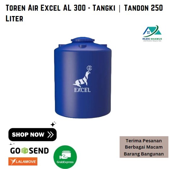 Jual Toren Air Excel AL 300 - Tangki | Tandon 250 Liter | Shopee Indonesia
