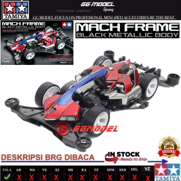 Jual TAMIYA 95673 MACH FRAME BLACK METALLIC BODY | Shopee Indonesia
