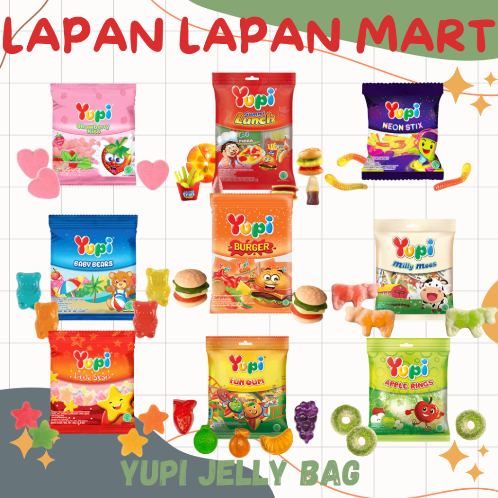 Jual Yupi Permen Lunak Bag Jelly (Besar) | Shopee Indonesia