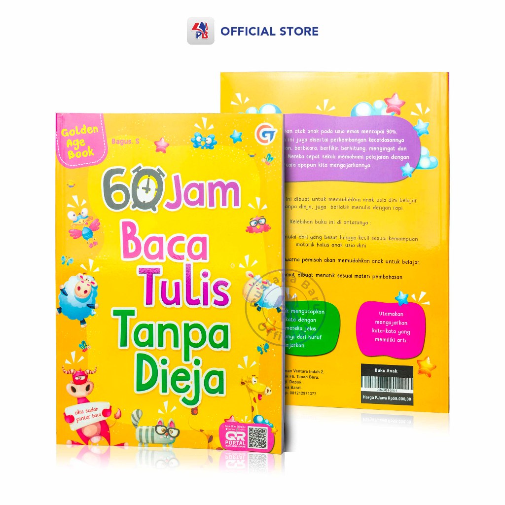 Jual Buku Belajar Anak TK PAUD 60 Jam Baca Tulis Tanpa Dieja – Bagus S ...