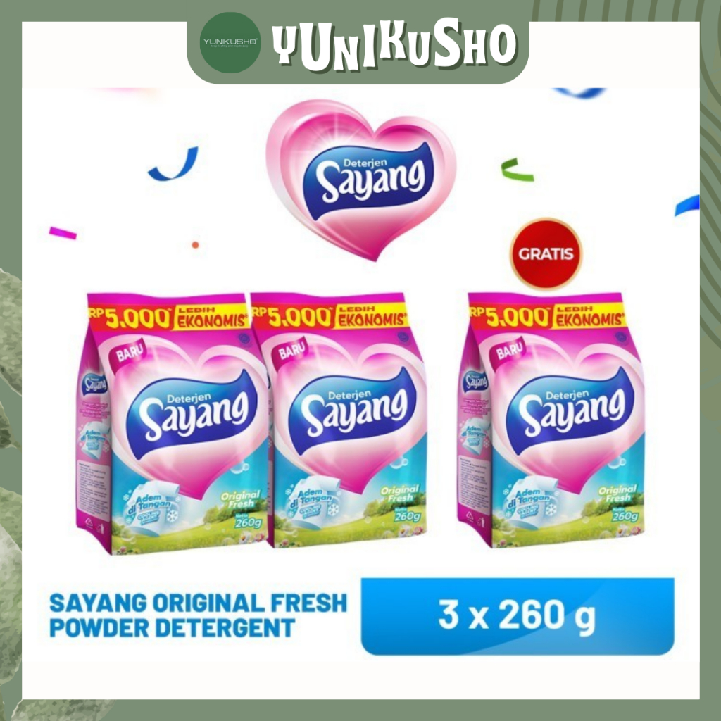 Jual [BUY 2 GET 1] SAYANG Detergen Bubuk Powder 220 g Paket 3 Bungkus ...
