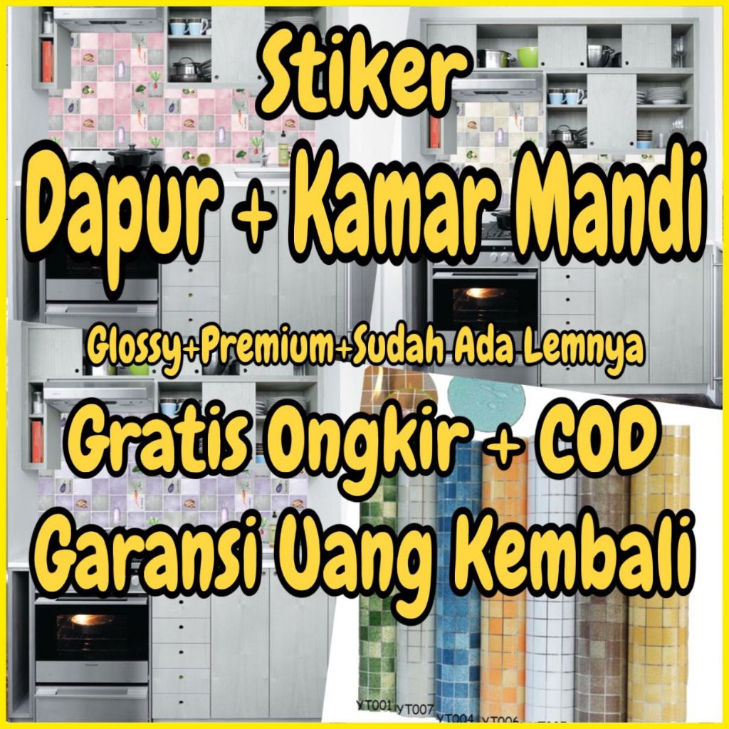 Jual STIKER DAPUR RUMAH STICKER STIKER ALUMUNIUM FOIL KITCHEN SET ...