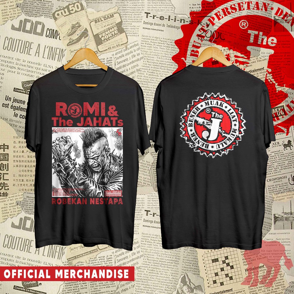 Jual Kaos Romi The Jahats Official Robekan Nestapa Hitam Shopee