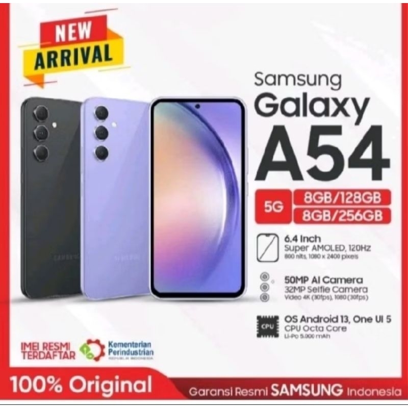 Jual SAMSUNG GALAXY A54 RAM (8/128 DAN 8/256) SEGEL RESMI | Shopee Indonesia