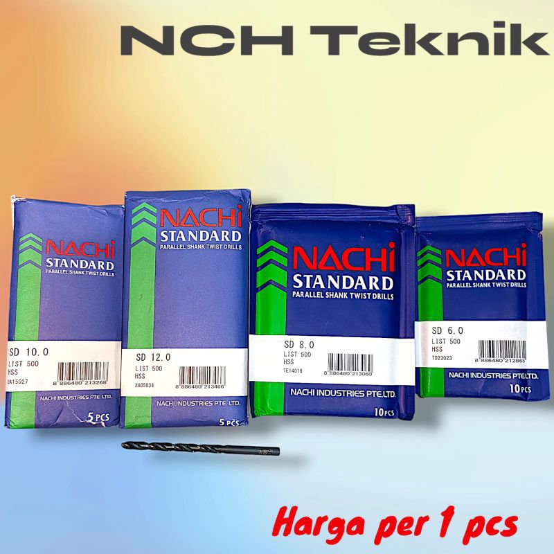 Jual MATA Bor BESI Nachi HSS ORIGINAL 6MM/8MM/10MM/12MM (promo)Harga per 1pcs(1 mata bor ...