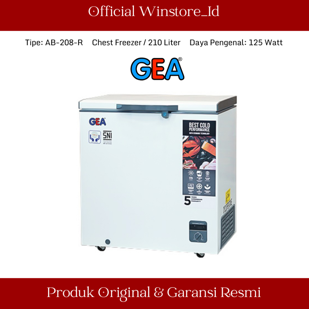 Jual CHEST FREEZER BOX 210 L GEA AB 208 R Original & Bergaransi ...