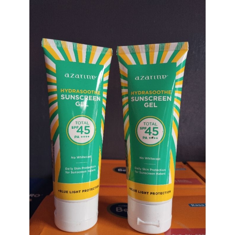 Jual Azarine hydrasoothe sunscreen Gel spf45 PA+++ - suncscreen azarine ...